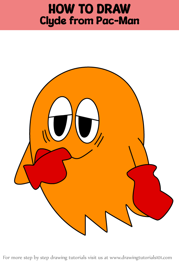 How to Draw Clyde from Pac-Man (Pac-Man) Step by Step ...