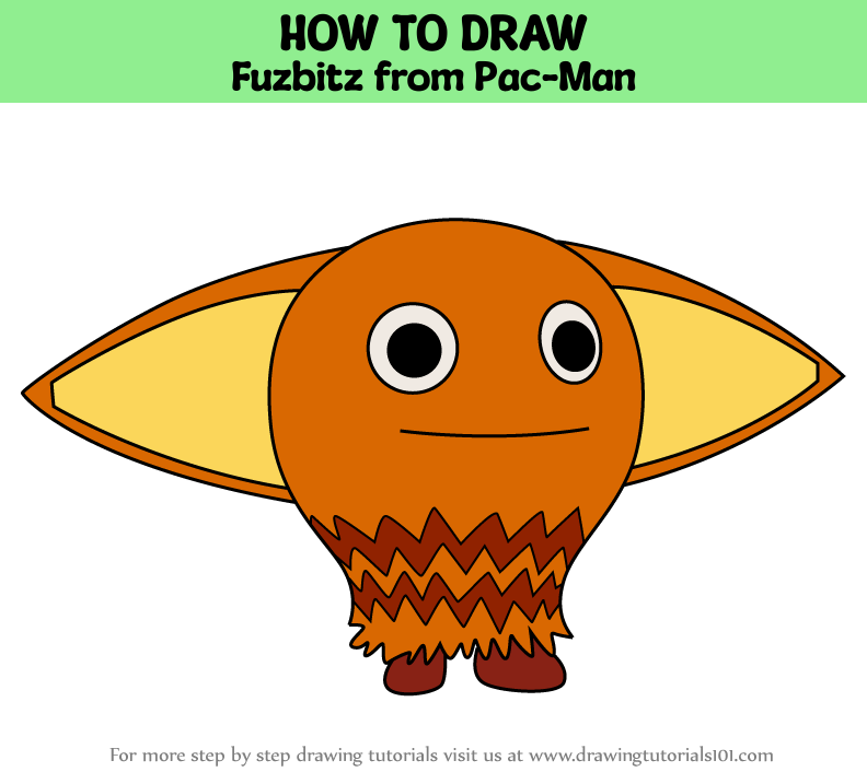 How to Draw Fuzbitz from Pac-Man (Pac-Man) Step by Step ...