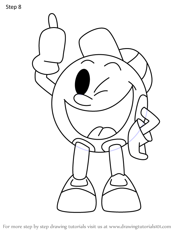 How to Draw Jr. Pac-Man from Pac-Man (Pac-Man) Step by Step ...