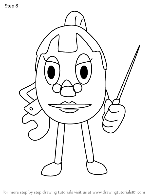 How to Draw Ms. Globular from Pac-Man (Pac-Man) Step by Step ...