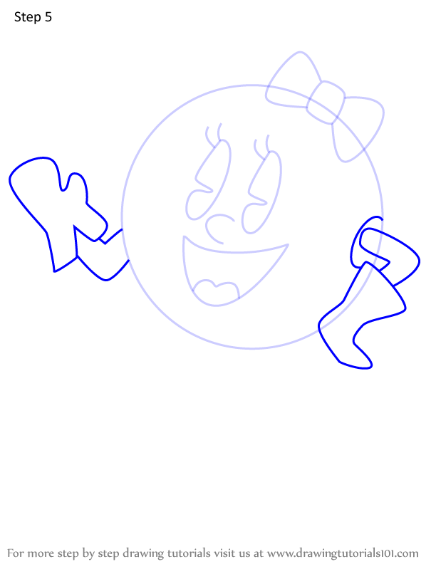 How to Draw Ms. Pac-Man from Pac-Man (Pac-Man) Step by Step ...