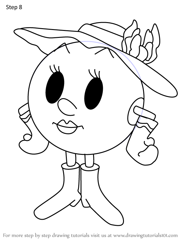 How to Draw Ms. Pac-Master from Pac-Man (Pac-Man) Step by Step ...