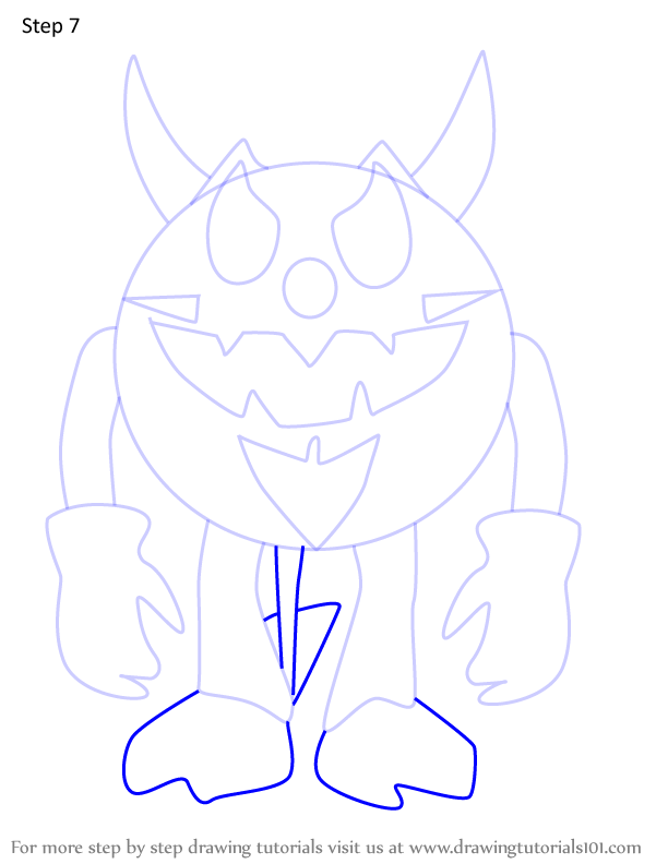 How to Draw Pac-Devil from Pac-Man (Pac-Man) Step by Step ...