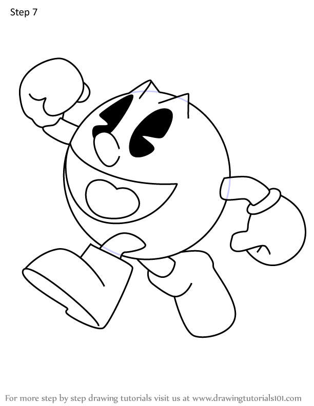 How to Draw Pac-Man from Pac-Man (Pac-Man) Step by Step ...