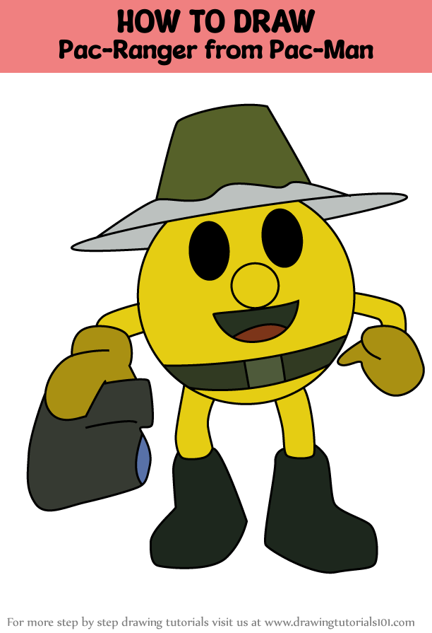 How to Draw Pac-Ranger from Pac-Man (Pac-Man) Step by Step ...