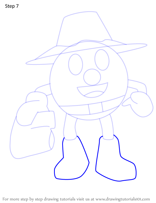 How to Draw Pac-Ranger from Pac-Man (Pac-Man) Step by Step ...