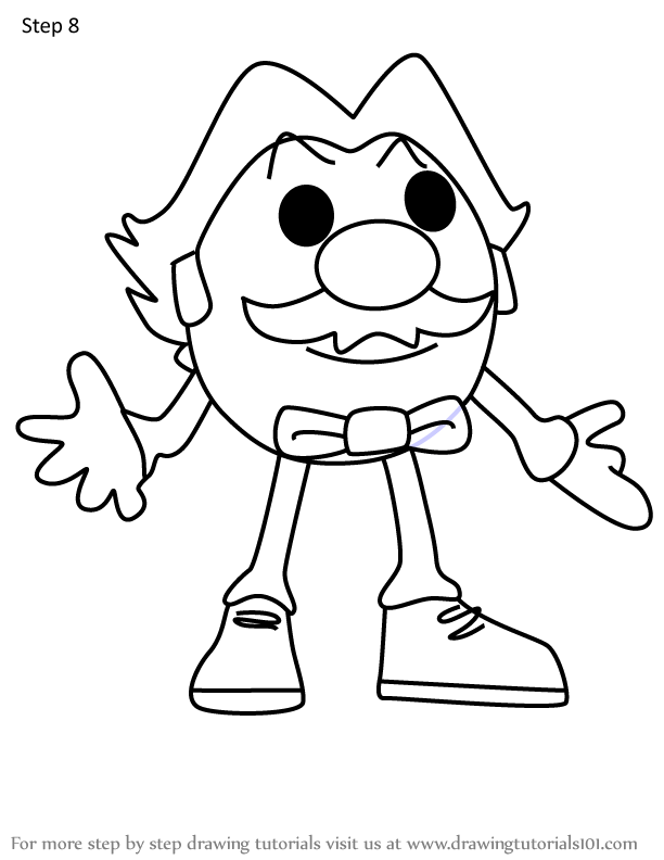 How to Draw President Spheros from Pac-Man (Pac-Man) Step by Step ...