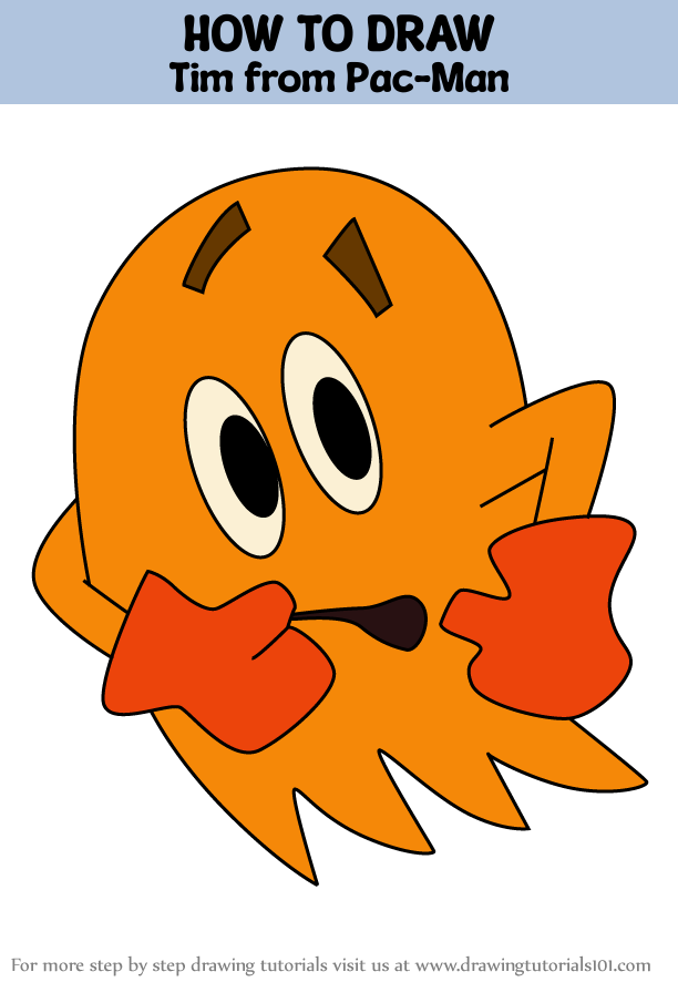 How to Draw Tim from Pac-Man (Pac-Man) Step by Step ...