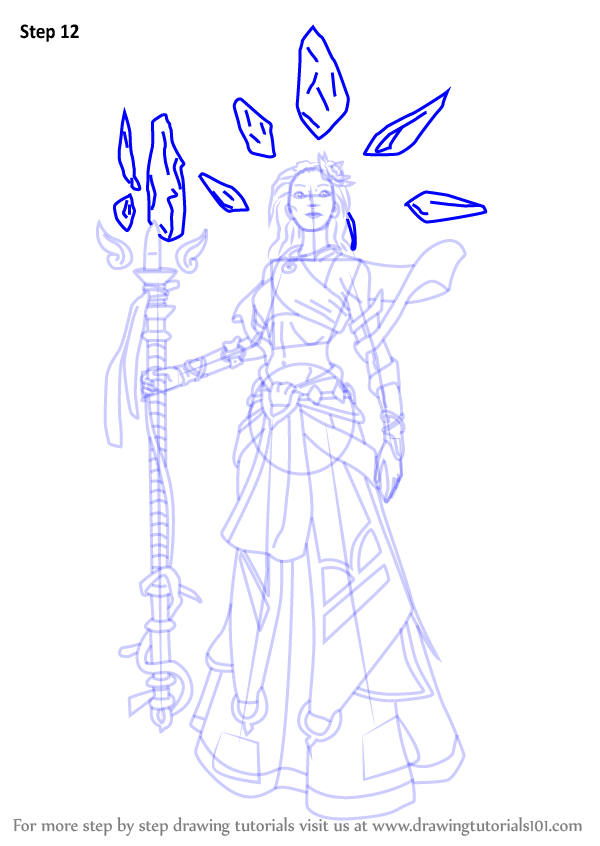 How to Draw Inara from Paladins (Paladins) Step by Step ...