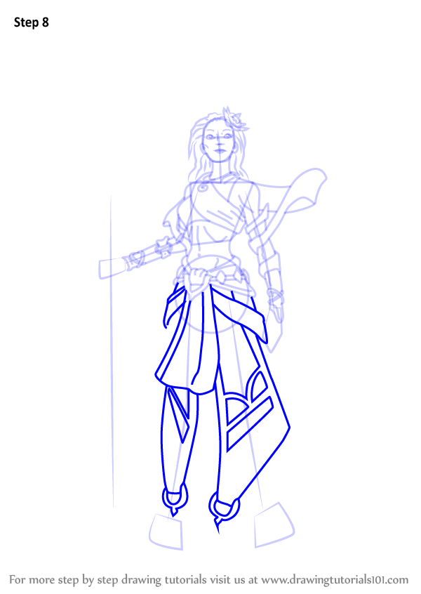 How to Draw Inara from Paladins (Paladins) Step by Step ...