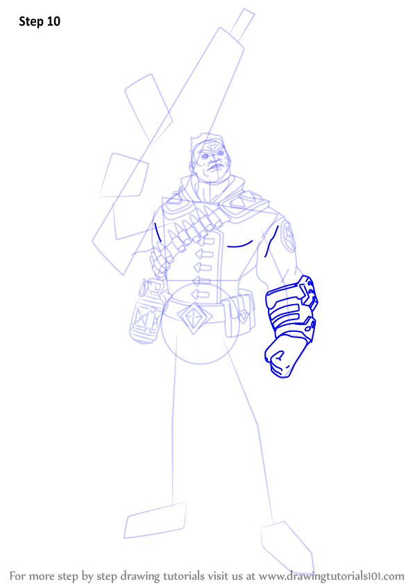 How to Draw Viktor from Paladins (Paladins) Step by Step ...