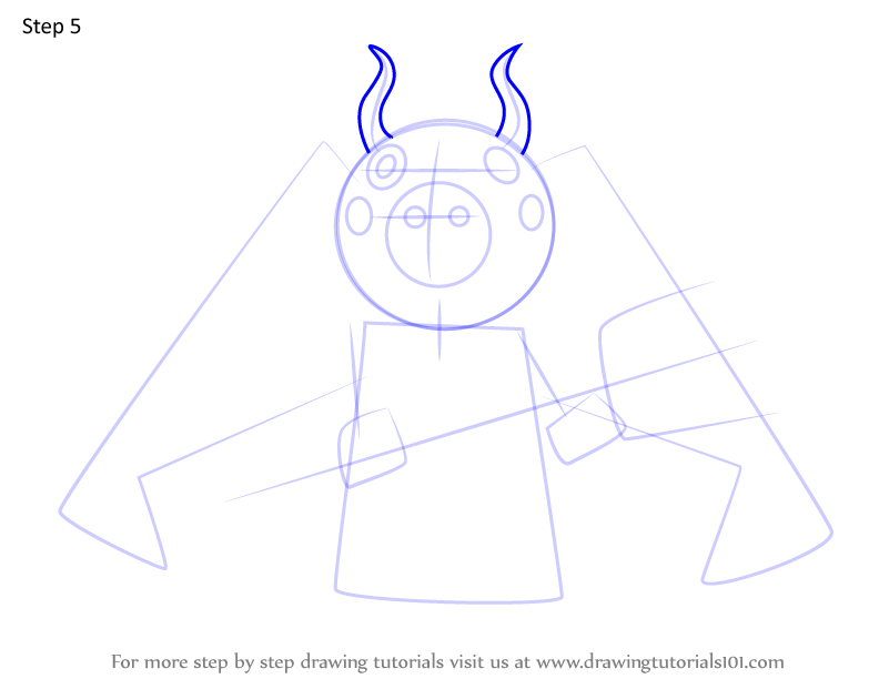 How to Draw Devil from Piggy (Piggy) Step by Step | DrawingTutorials101.com