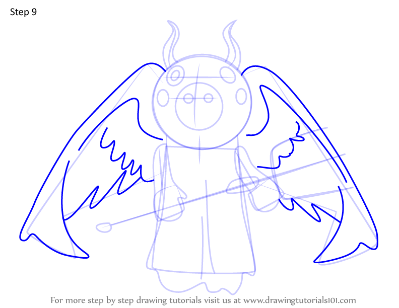 How to Draw Devil from Piggy (Piggy) Step by Step | DrawingTutorials101.com