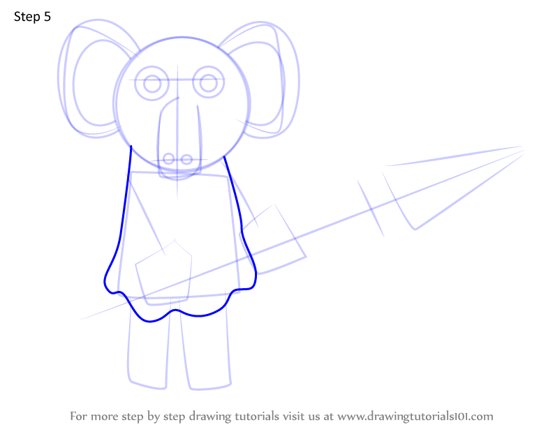 How to Draw Elly from Piggy (Piggy) Step by Step | DrawingTutorials101.com