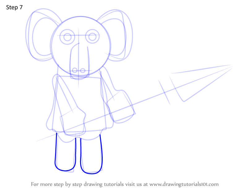 How to Draw Elly from Piggy (Piggy) Step by Step | DrawingTutorials101.com