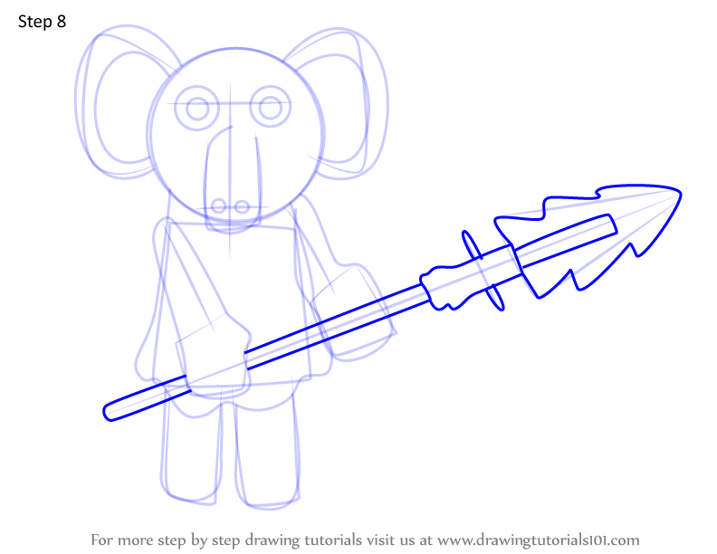 How to Draw Elly from Piggy (Piggy) Step by Step | DrawingTutorials101.com