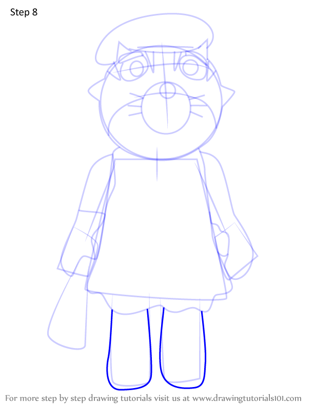 How to Draw Katie from Piggy (Piggy) Step by Step | DrawingTutorials101.com