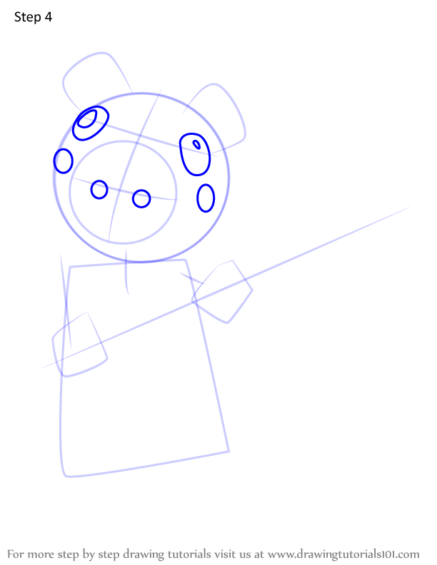 How to Draw Piggy from Piggy (Piggy) Step by Step | DrawingTutorials101.com