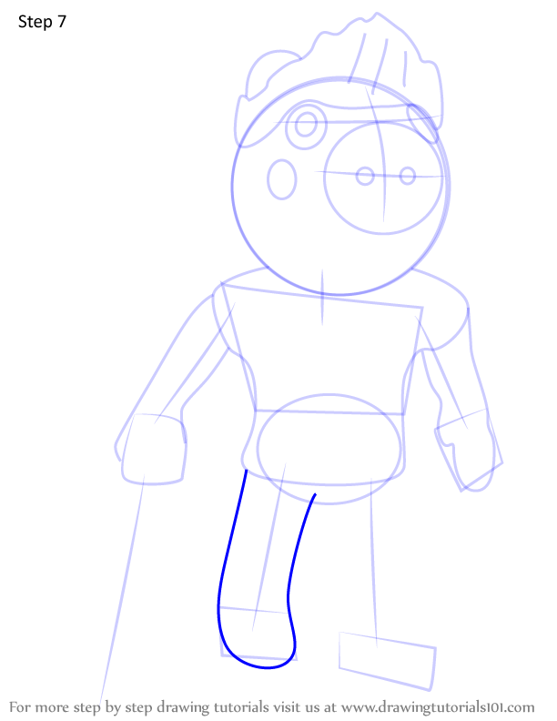 How to Draw Russo from Piggy (Piggy) Step by Step | DrawingTutorials101.com