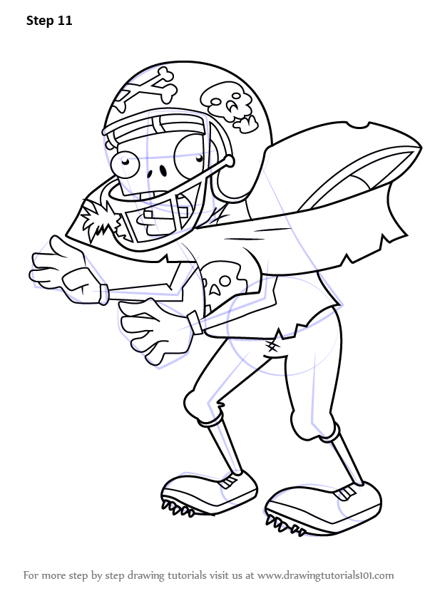 How to Draw Giga-Football Zombie from Plants vs. Zombies (Plants vs ...