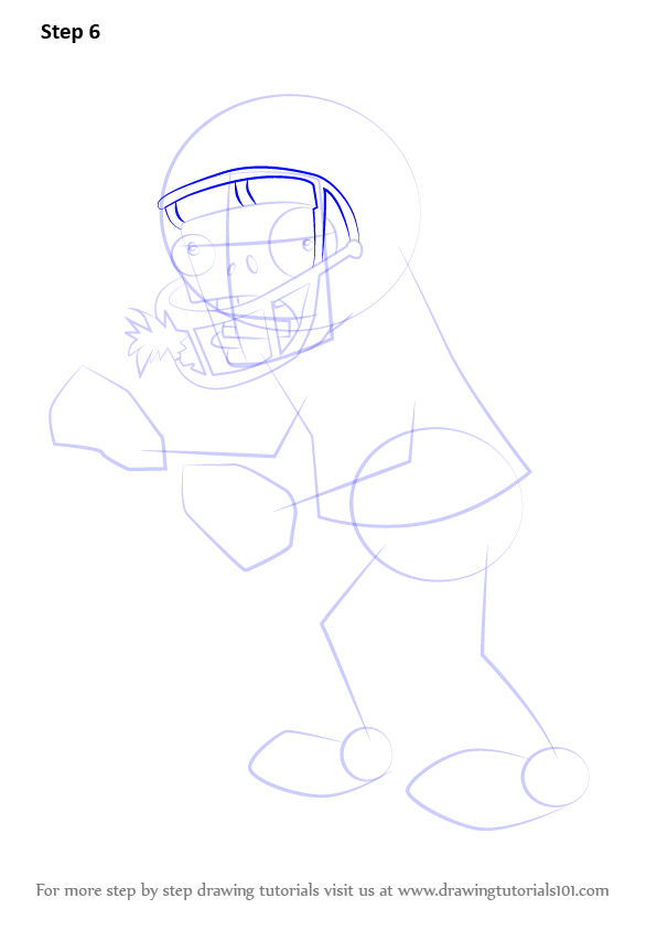 How to Draw Giga-Football Zombie from Plants vs. Zombies (Plants vs ...