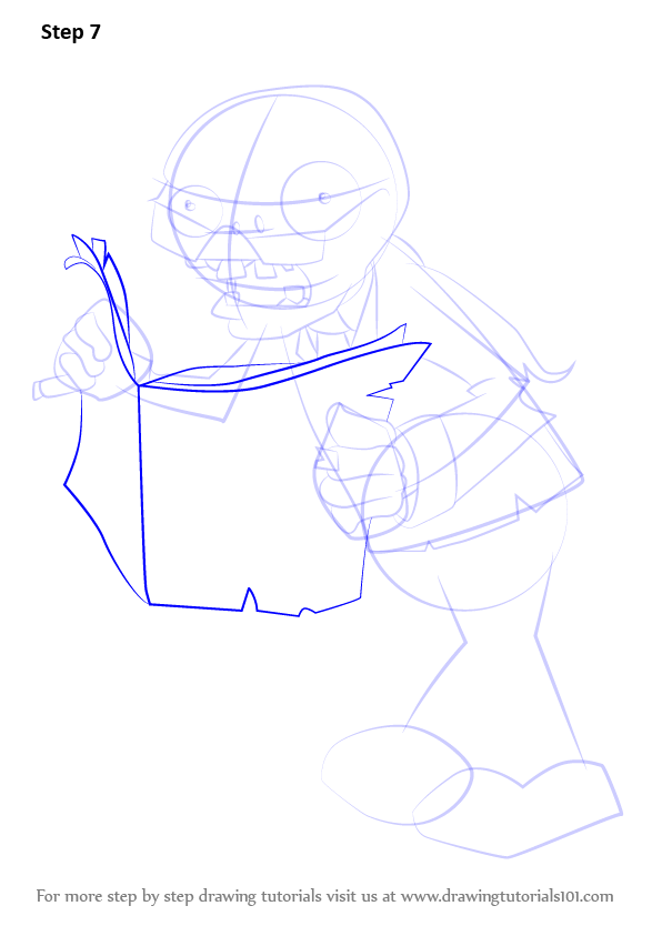 How to Draw Newspaper Zombie from Plants vs. Zombies (Plants vs ...