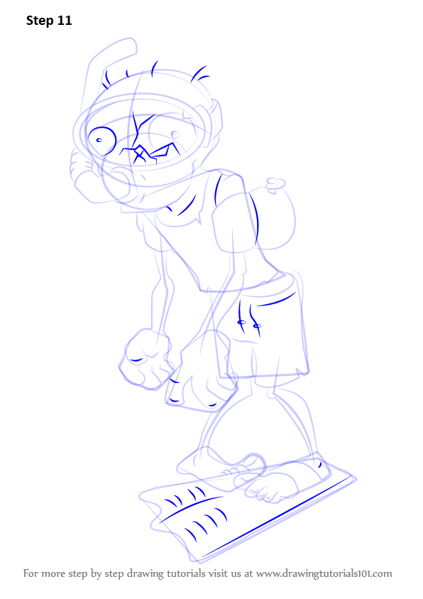How to Draw Snorkel Zombie from Plants vs. Zombies (Plants vs. Zombies ...