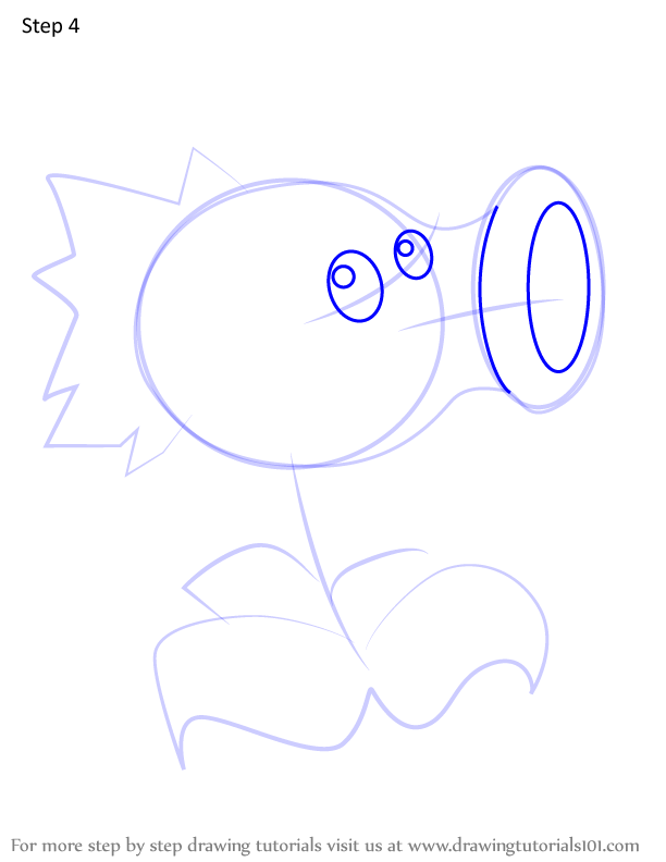 How To Draw A Frozen Pea Shooter