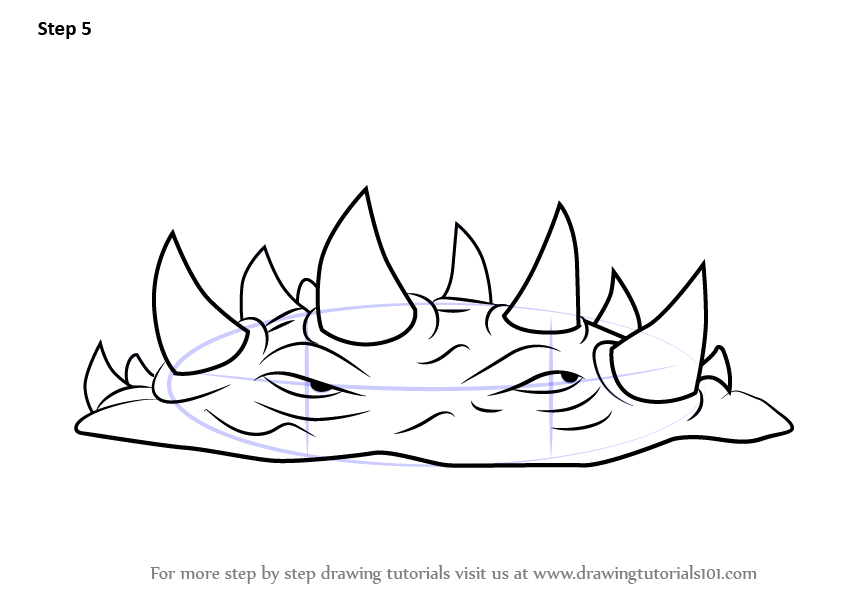 How to Draw Spikeweed from Plants vs. Zombies (Plants vs. Zombies) Step ...