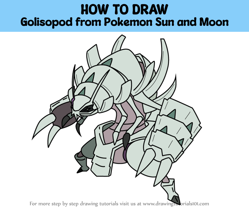 How to Draw Golisopod from Pokemon Sun and Moon (Pokémon Sun and Moon ...