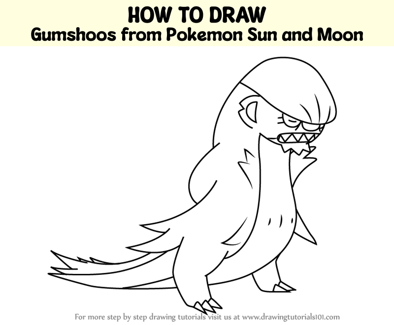 How to Draw Gumshoos from Pokemon Sun and Moon (Pokémon Sun and Moon ...