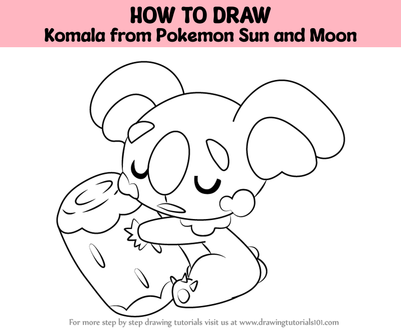 How to Draw Komala from Pokemon Sun and Moon (Pokémon Sun and Moon ...