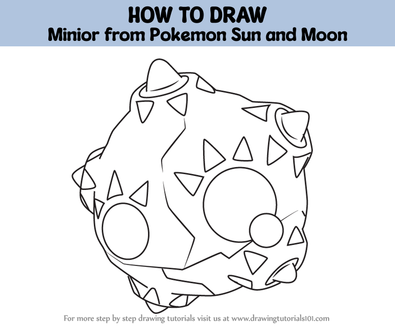 How to Draw Minior from Pokemon Sun and Moon (Pokémon Sun and Moon ...