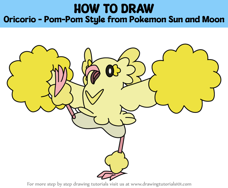 How to Draw Oricorio - Pom-Pom Style from Pokemon Sun and Moon (Pokémon ...
