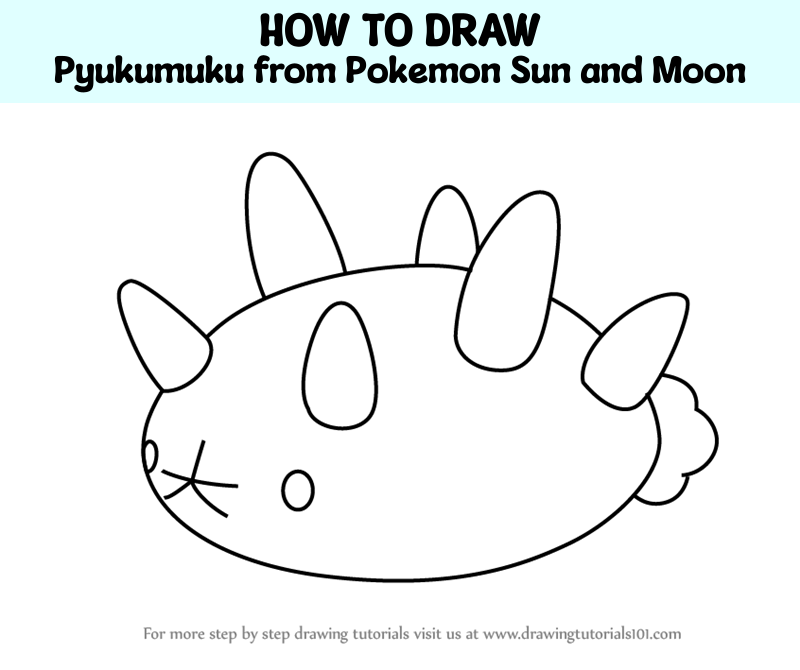 How to Draw Pyukumuku from Pokemon Sun and Moon (Pokémon Sun and Moon ...