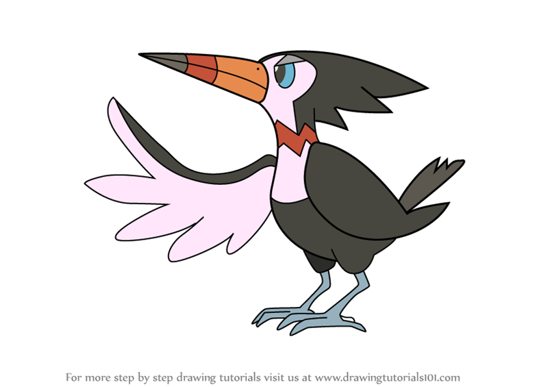 How to Draw Trumbeak from Pokemon Sun and Moon (Pokémon Sun and Moon ...