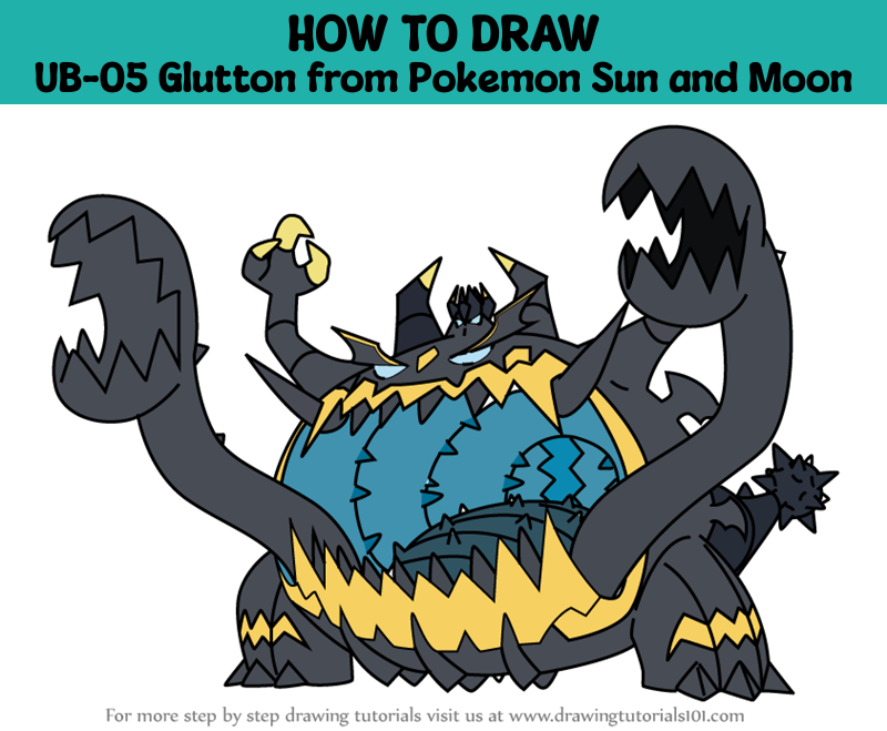 How to Draw UB-05 Glutton from Pokemon Sun and Moon (Pokémon Sun and ...