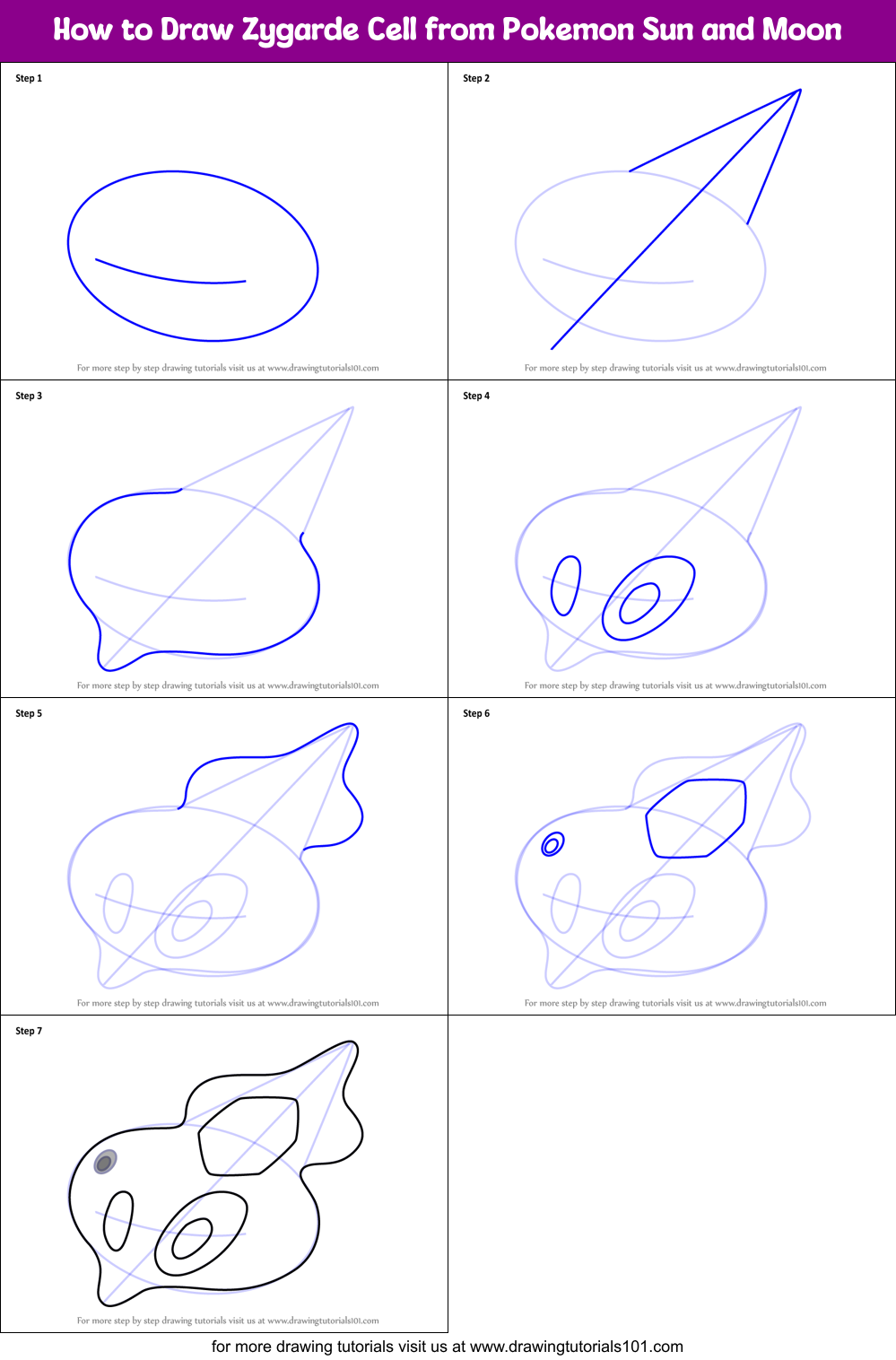 How to Draw Zygarde Cell from Pokemon Sun and Moon (Pokémon Sun and ...