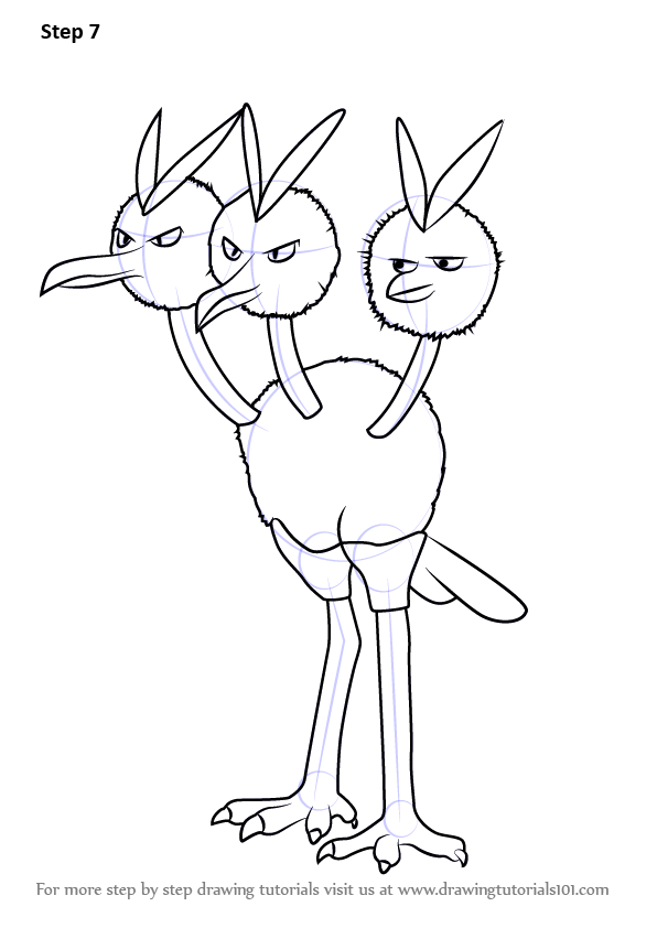 How to Draw Dodrio from Pokemon GO (Pokemon GO) Step by Step ...