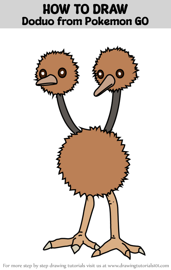 How to Draw Doduo from Pokemon GO (Pokemon GO) Step by Step ...