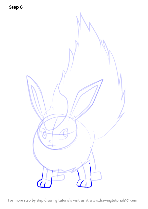 How to Draw Flareon from Pokemon GO (Pokemon GO) Step by Step | DrawingTutorials101.com
