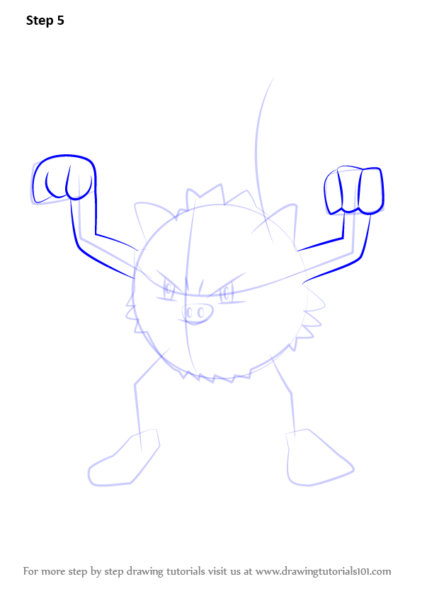 How to Draw Mankey from Pokemon GO (Pokemon GO) Step by Step ...