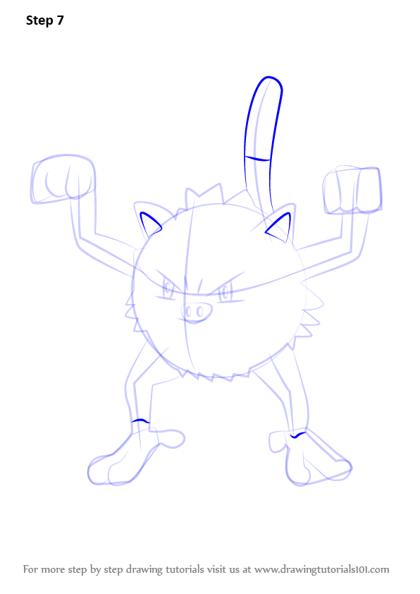 How to Draw Mankey from Pokemon GO (Pokemon GO) Step by Step ...