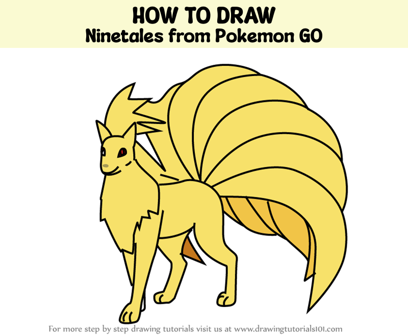How to Draw Ninetales from Pokemon GO (Pokemon GO) Step by Step ...