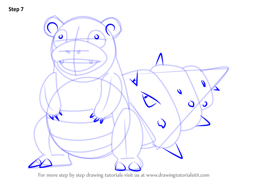 How to Draw Slowbro from Pokemon GO (Pokemon GO) Step by Step ...
