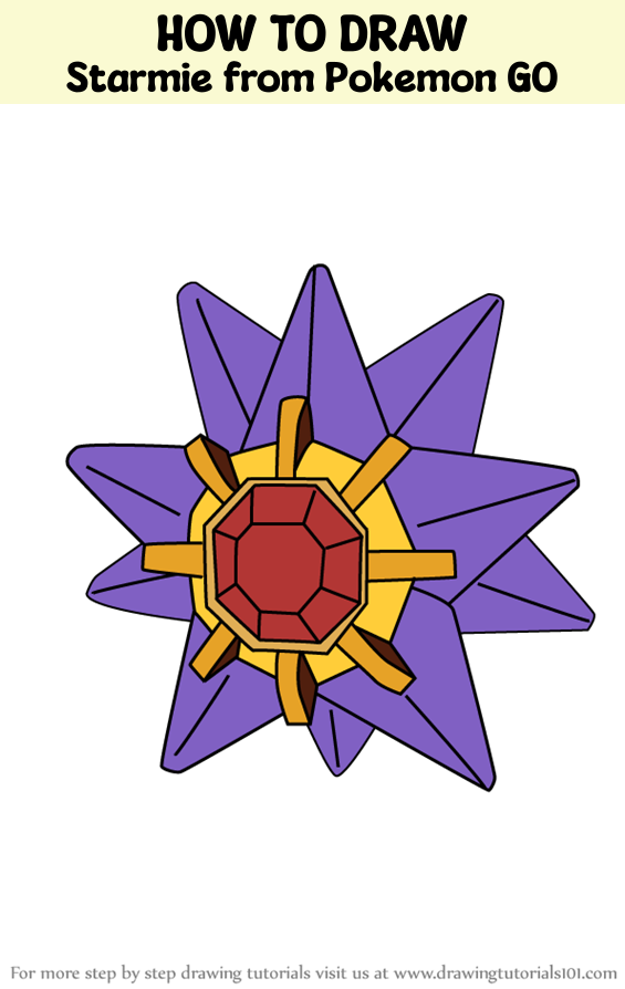 How to Draw Starmie from Pokemon GO (Pokemon GO) Step by Step ...
