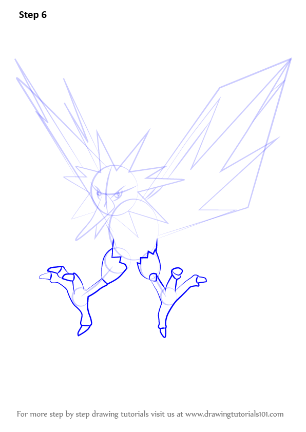 How to Draw Zapdos from Pokemon GO (Pokemon GO) Step by Step ...