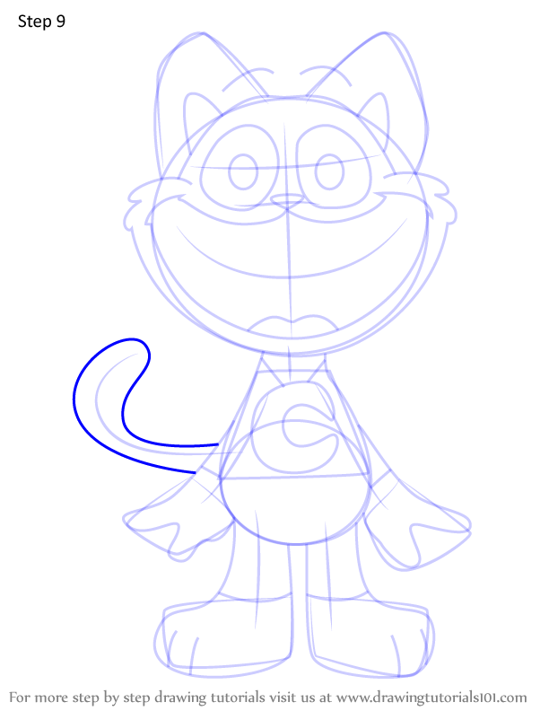 How to Draw CatNap Smile from Poppy Playtime (Poppy Playtime) Step by Step | DrawingTutorials101.com