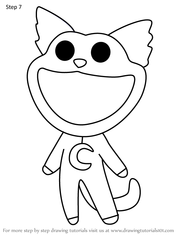 How to Draw Chibi CatNap from Poppy Playtime (Poppy Playtime) Step by Step | DrawingTutorials101.com