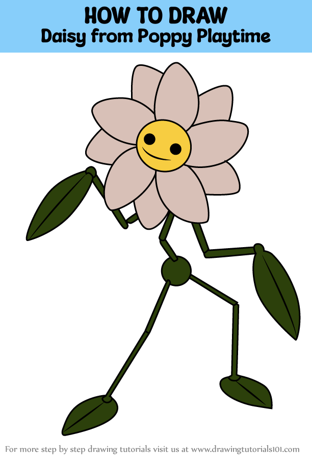 How to Draw Daisy from Poppy Playtime (Poppy Playtime) Step by Step | DrawingTutorials101.com
